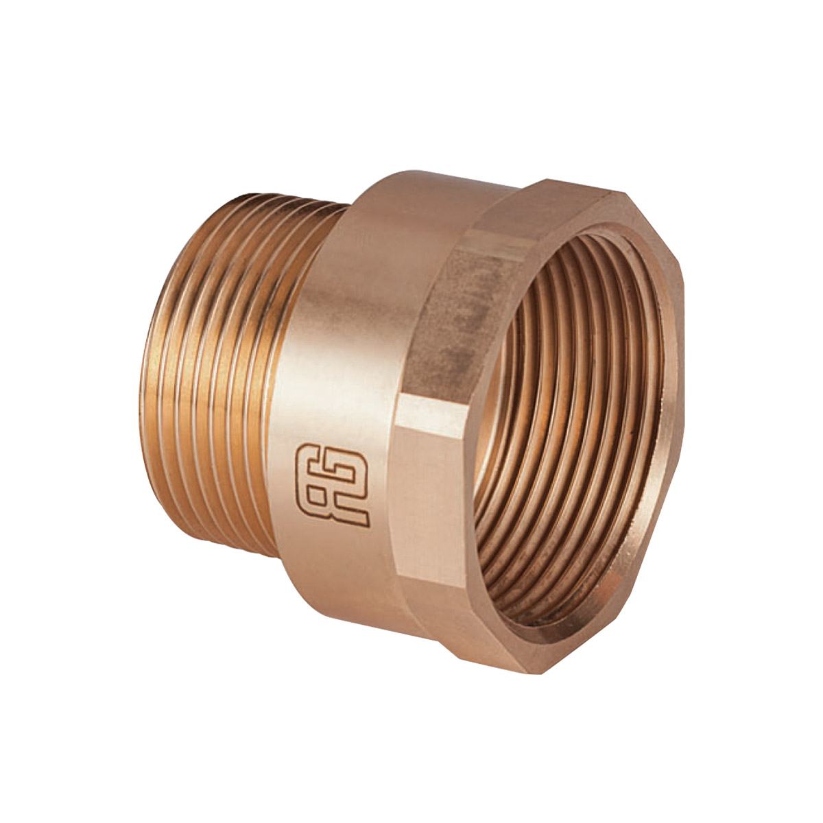 Guidi Female-Male Reducing Nipple Bronze Pipe Fitting 0246B